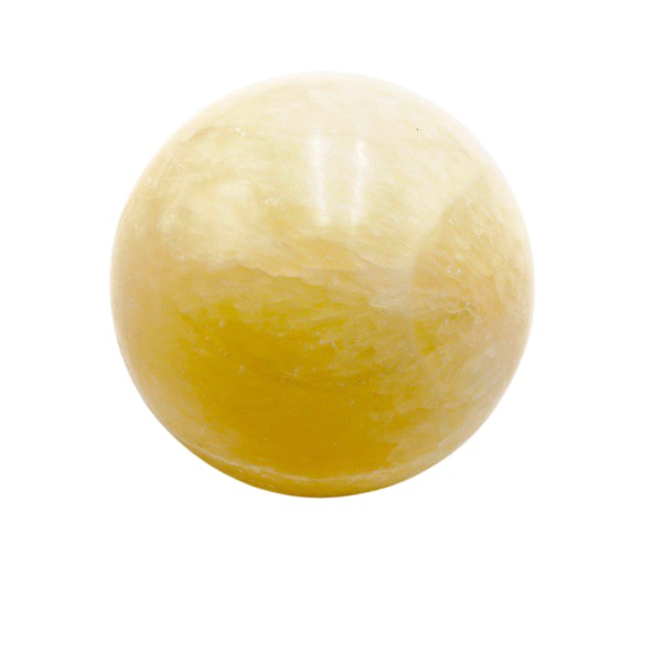 gemZworldYellow Calcite Sphere from the mines near Mumbai of India